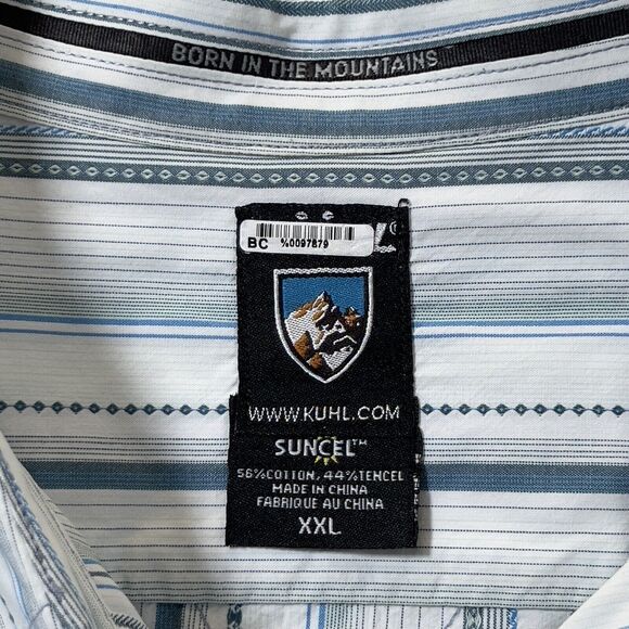 Kuhl | Shirts | Kuhl Suncel Shirt Mens Sz Xxl Blue Stripe Short Sleeve Button Up | Poshmark